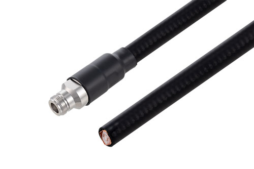 N Female to Straight Cut Lead Low PIM Cable Using 1/2 inch Flexible Coax
