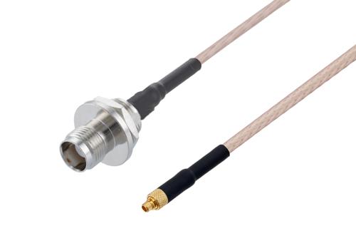 TNC Female Bulkhead to MMCX Plug Cable Using RG316 Coax with HeatShrink