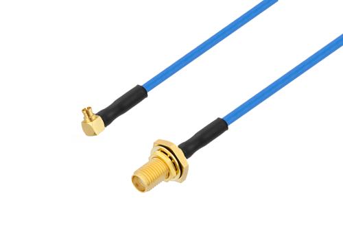 Mini SMP Female Right Angle to SMA Female Bulkhead Cable 24 Inch Length ...