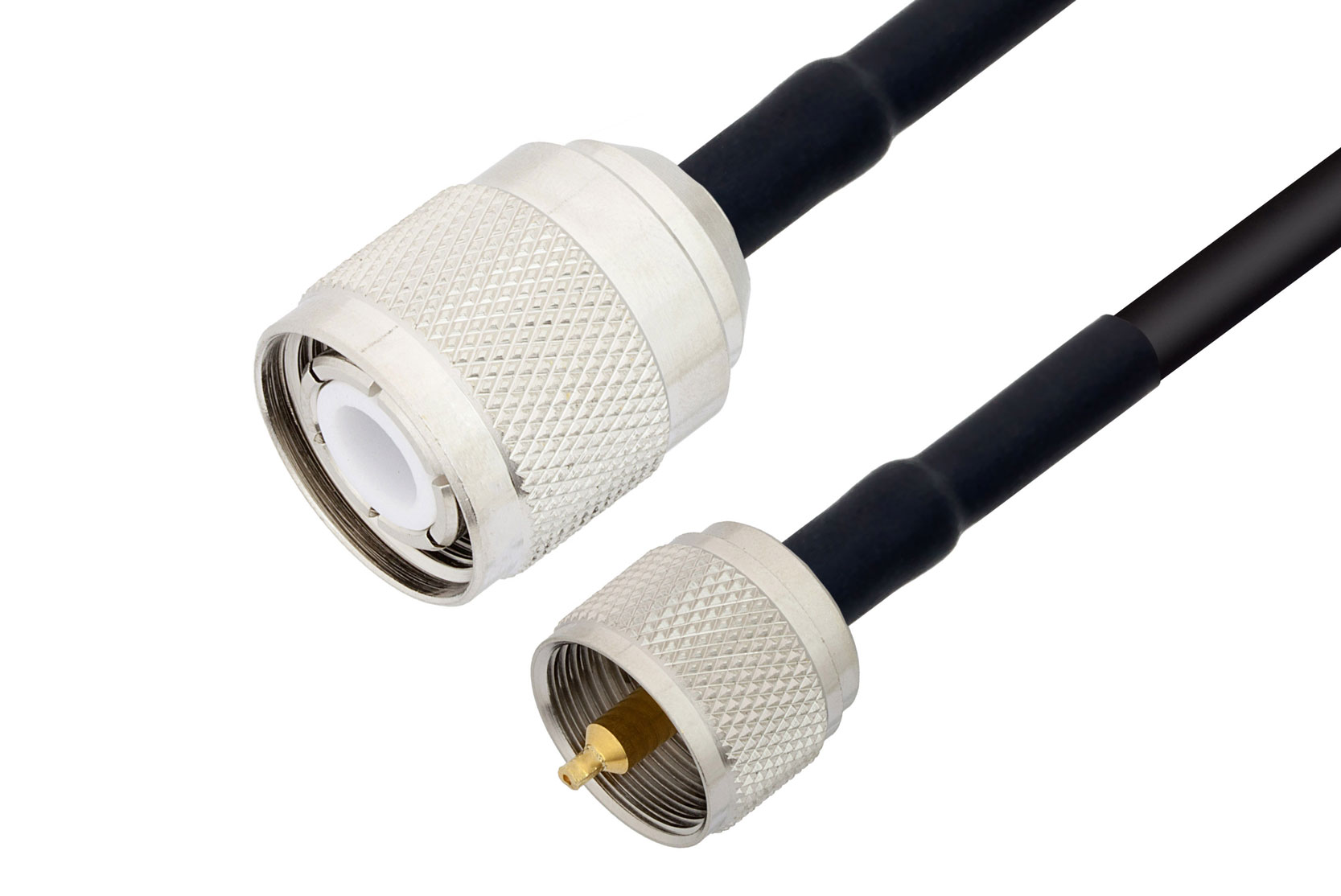 HN Male to UHF Male Cable 200 cm Length Using RG58 Coax with HeatShrink
