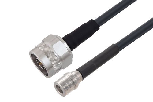 N Male to QMA Male Cable Using RG58 Coax