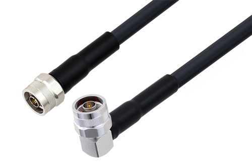 N Male Right Angle to N Male Cable Using LMR-400 Coax