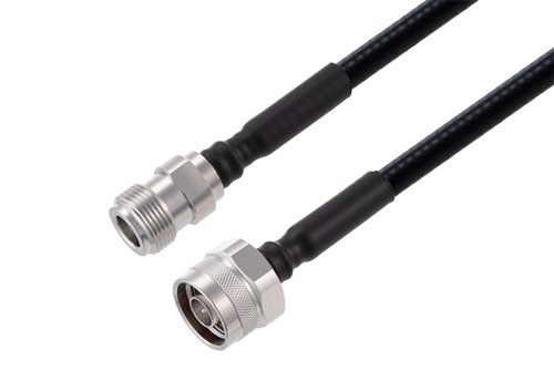 Outdoor Rated N Male to N Female Low PIM Cable Using SPO-250 Coax