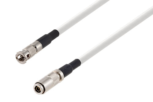 75 Ohm HD-BNC Male to 75 Ohm 1.0/2.3 Male 6G SDI Cable Using 75 Ohm 1855A-WH Coax