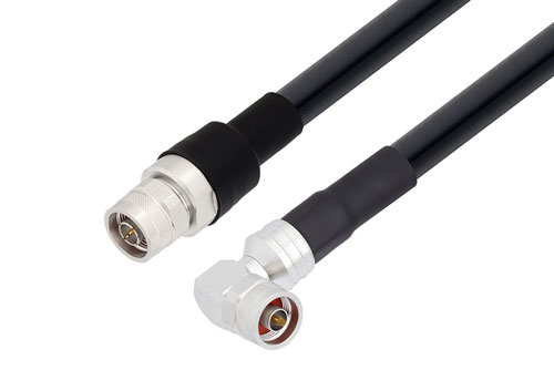 N Male to N Male Right Angle Low Loss Cable Using LMR-600-UF Coax With ...