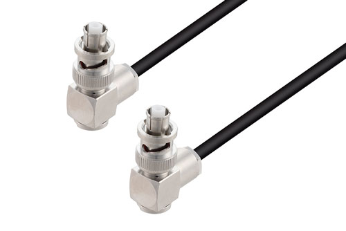 SHV Plug Right Angle to SHV Plug Right Angle Cable Using RG58C/U Coax