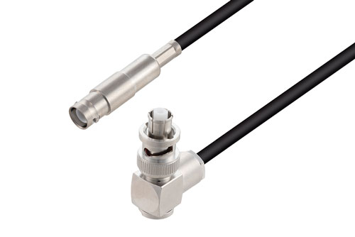 SHV Plug Right Angle to SHV Jack Cable Using RG58 Coax