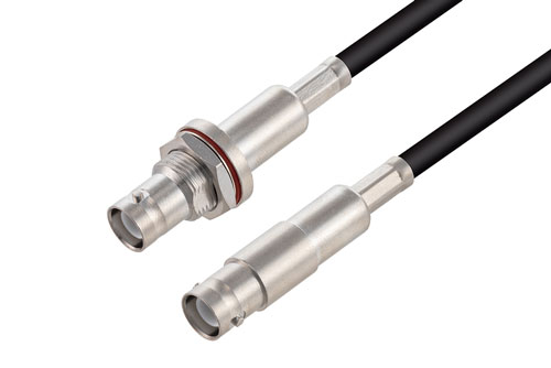 SHV Jack to SHV Jack Bulkhead Cable Using RG58 Coax