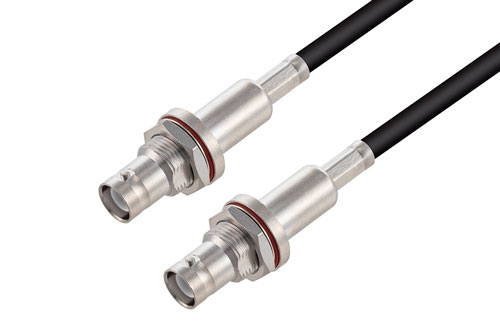 SHV Jack Bulkhead to SHV Jack Bulkhead Cable Using RG58 Coax