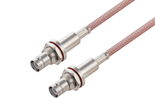 SHV Jack Bulkhead to SHV Jack Bulkhead Cable 24 Inch Length Using RG142 ...