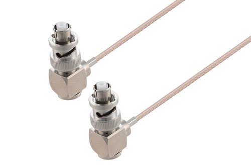 SHV Plug Right Angle to SHV Plug Right Angle Cable Using RG316 Coax