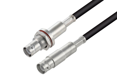 SHV Jack to SHV Jack Bulkhead Cable 12 Inch Length Using RG223 Coax