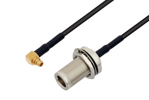MMCX Plug Right Angle to N Female Bulkhead Low Loss Cable Using LMR ...