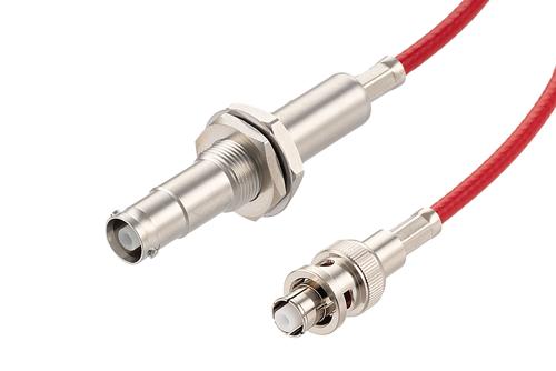 10KV Female Bulkhead to SHV Plug Cable Using RG303HV Coax