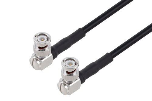 BNC Male Right Angle to BNC Male Right Angle Low Loss Cable Using TCOM ...