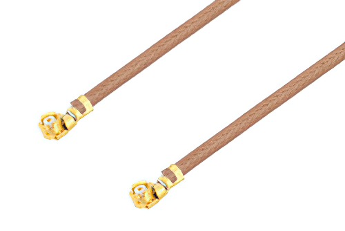 UMCX 2.5 Plug to UMCX 2.5 Plug Cable 9 Inch Length Using RG178 Coax, RoHS