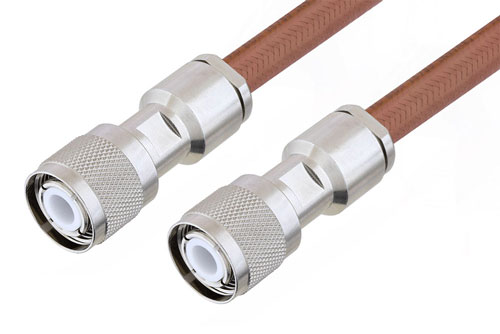 HN Male to HN Male Cable Using RG393 Coax, LF Solder in 12 Inch