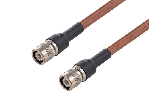 C Male to C Male Cable Using RG393 Coax with HeatShrink