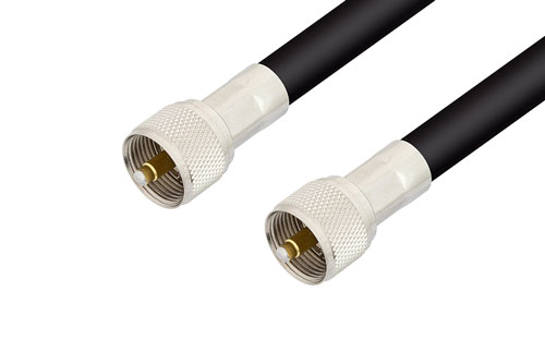 UHF Male to UHF Male Low Loss Cable 48 Inch Length Using LMR-400-DB Coax