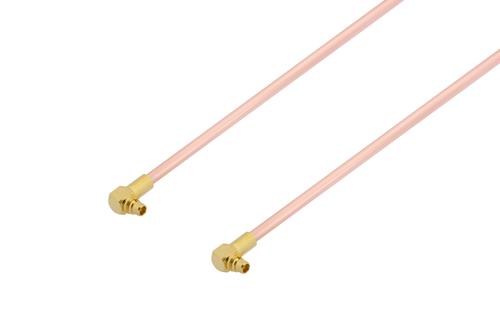 MMCX Plug Right Angle to MMCX Plug Right Angle Cable Using PE-047SR Coax