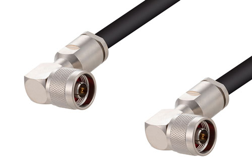 N Male Right Angle to N Male Right Angle Cable 12 Inch Length Using ...