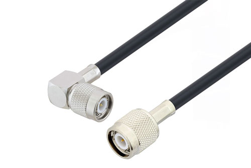 TNC Male Right Angle to TNC Male Cable 24 Inch Length Using RG8X Coax ...