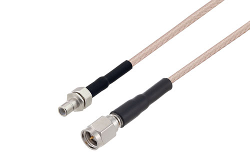 SMB Jack to SMA Male Cable 24 Inch Length Using RG316 Coax with HeatShrink