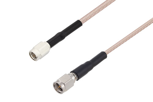 SSMA Male to SMA Male Cable Using RG316 Coax with HeatShrink