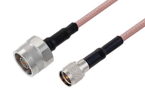 N Male to Mini UHF Male Cable Using RG303 Coax