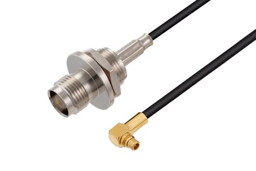 Rear Mount TNC Female Bulkhead to MMCX Plug Right Angle Cable Using ...