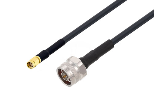 Reverse Polarity SMA Plug to N Male Low Loss Cable Using LMR-240 Coax
