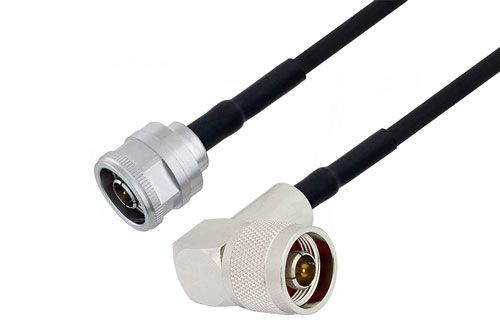 N Male Right Angle to N Male Cable 60 Inch Length Using RG223 Coax with ...