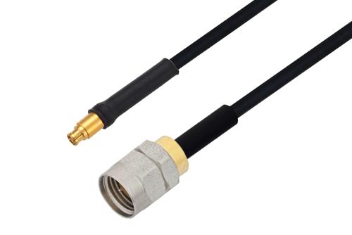 Mini SMP Female to 1.85mm Male Cable Using PE-SR405FLJ Coax