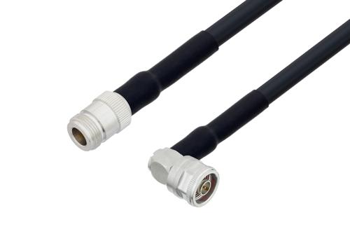 N Female to N Male Right Angle Low Loss Cable 120 Inch Length Using LMR ...