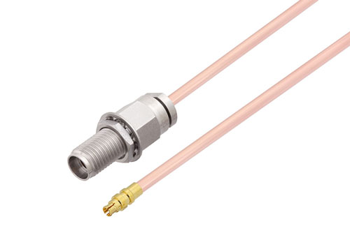 Mini SMP Female to 2.92mm Female Bulkhead Cable 24 Inch Length Using ...