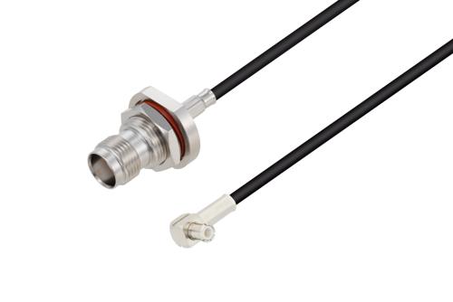 TNC Female Bulkhead to MCX Plug Right Angle Cable 72 Inch Length Using ...