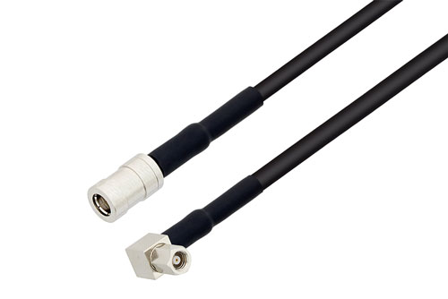 SMC Plug Right Angle to SMB Plug Cable 12 Inch Length Using RG174 Coax ...