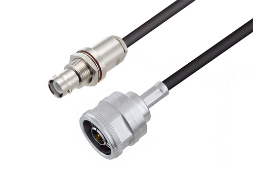 N Male to SHV Jack Bulkhead Cable 72 Inch Length Using RG223 Coax