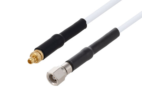MMCX Plug to SMC Plug Cable Using RG188-DS Coax with HeatShrink