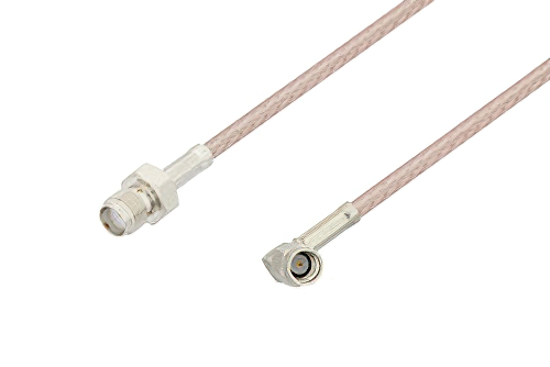SMA Female to SSMA Male Right Angle Cable 24 Inch Length Using RG316 Coax