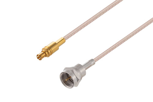 75 Ohm MCX Plug to 75 Ohm F Male Cable Using 75 Ohm RG179B/U Coax