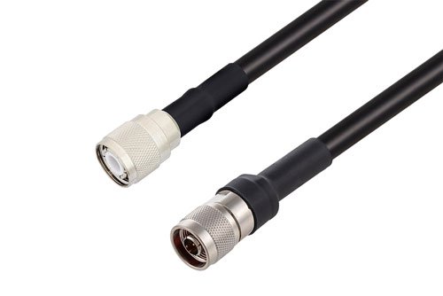 HN Male to N Male Cable Using RG214 Coax with HeatShrink