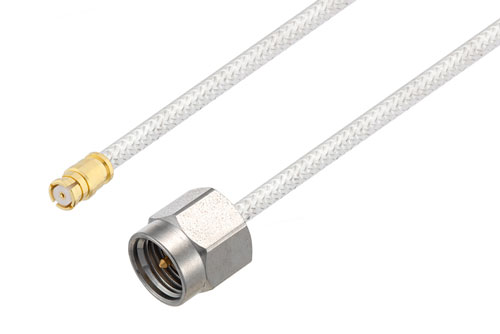 SMP Female to SMA Male Cable Using PE-SR405FL Coax