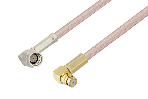 SSMA Male Right Angle to Push-On SMP Female Right Angle Cable Using ...