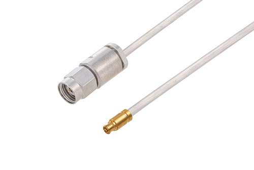 2.4mm Male to Mini SMP Female Cable 6 Inch Length Using PE-SR405AL Coax