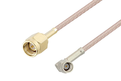 SMA Male to SSMA Male Right Angle Cable Using RG316 Coax