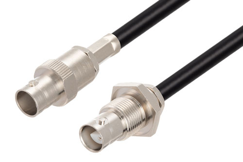 BNC Twinax Jack to BNC Twinax Jack Bulkhead Cable Using 78 Ohm RG108 ...