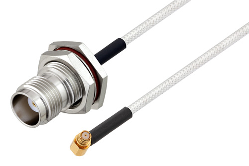 TNC Female Bulkhead to SMP Female Right Angle Cable 12 Inch Length ...