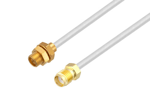 Limited Detent SMP Male Bulkhead to SMA Female Cable 12 Inch Length ...