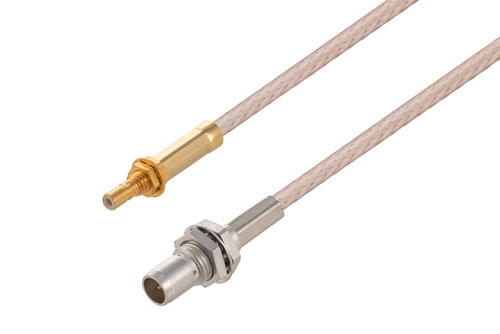 SSMB Jack Bulkhead to Slide-On BMA Plug Bulkhead Cable Using RG316-DS Coax